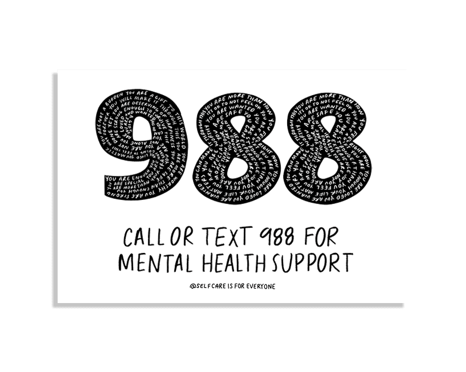 988 Mental Health Poster 12x18 Collaboration – Self-Care Is For Everyone